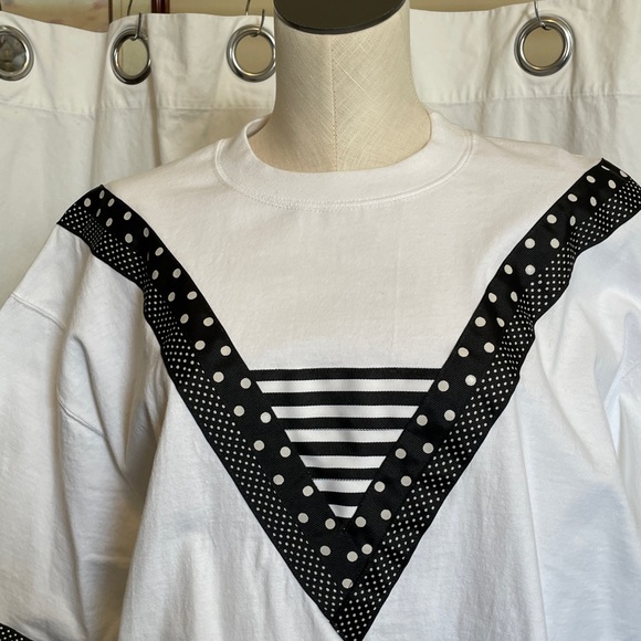 Jerzees | Tops | Custom Vintage Black White 8s 90s Gross Grain Ribbon ...
